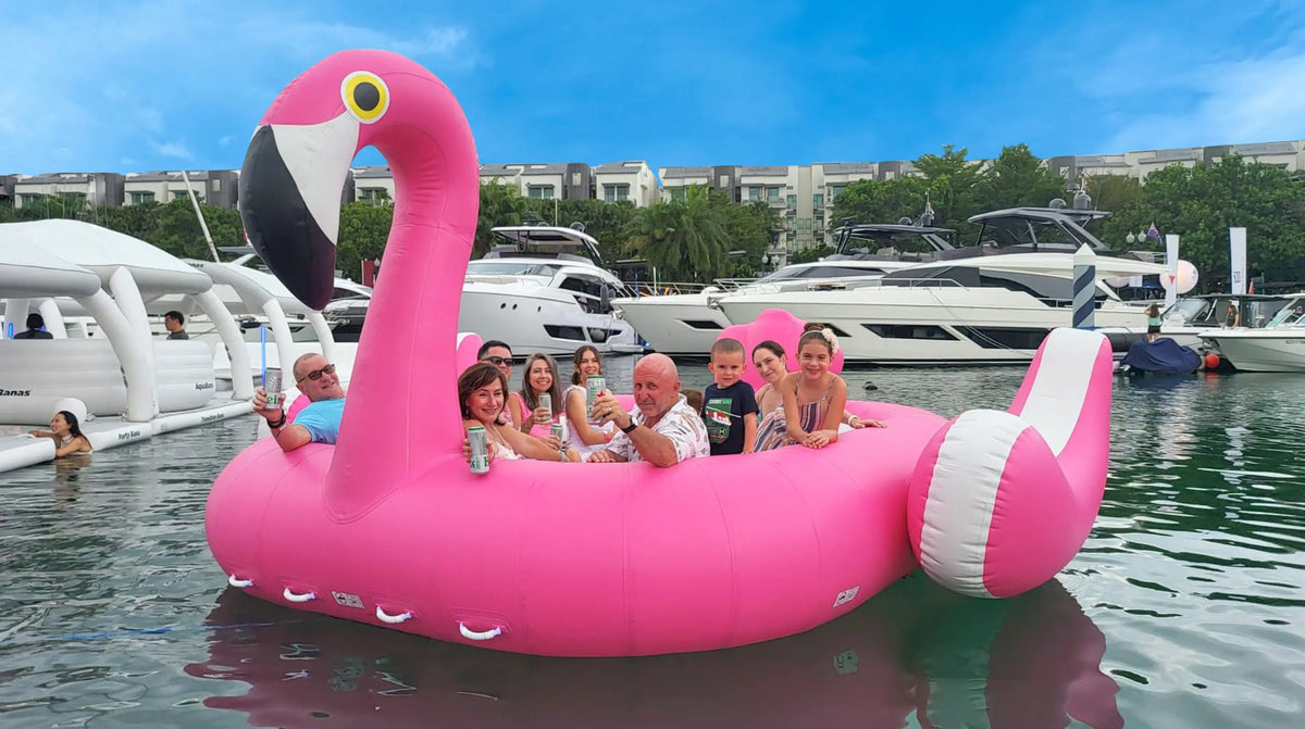AquaBanas Flamingo Towable Tube Boat for Commercial Operators – Light ...