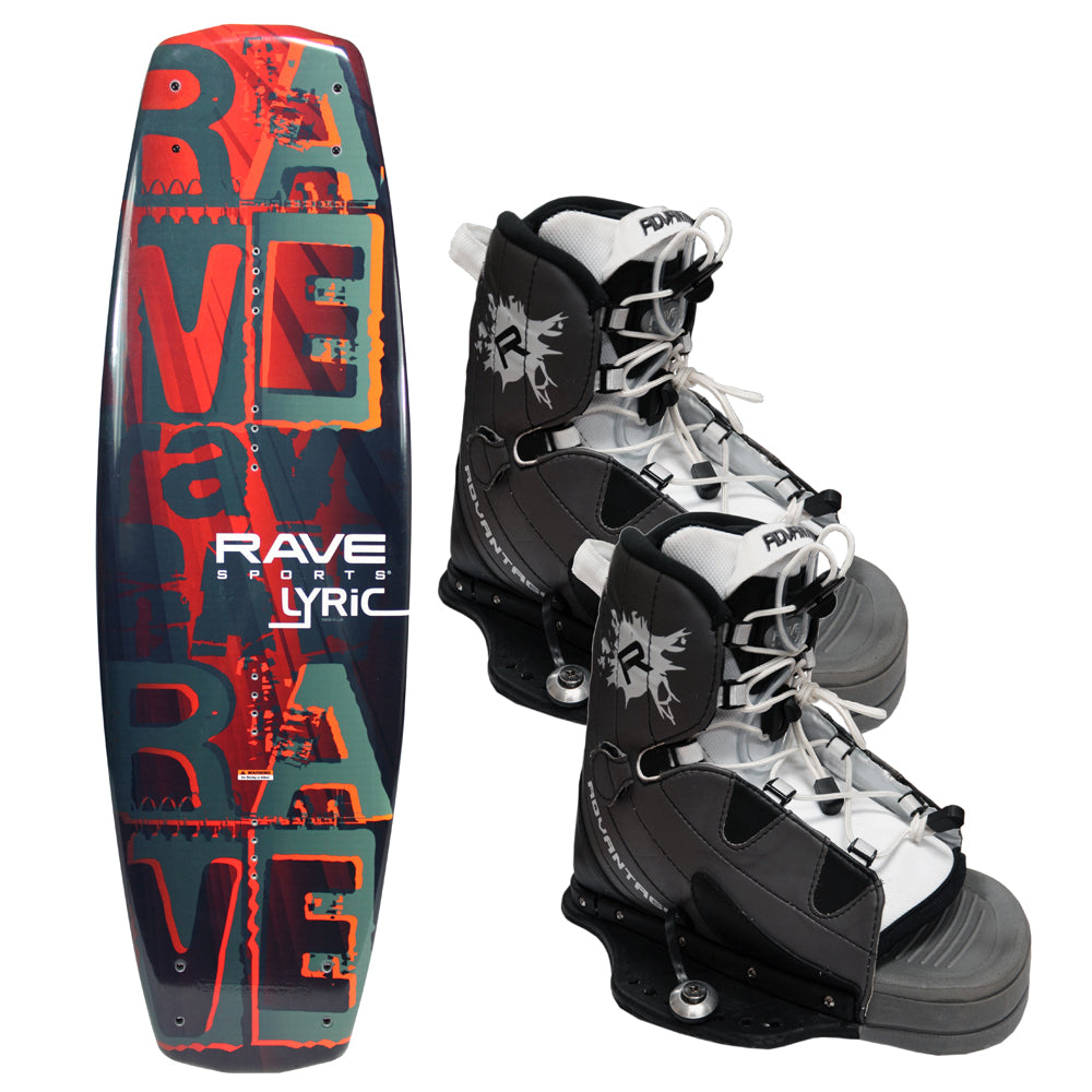 Rave Sports | Lyric Red Wakeboard & Boots – Light As Air Boats